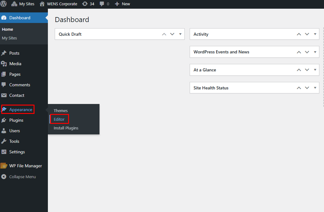 How to open site editor? - WEN Solutions: Experience Innovative Digital ...